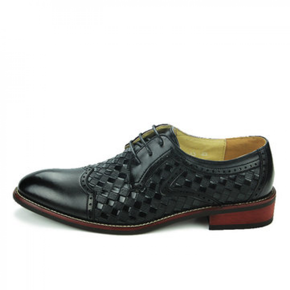 Men Cap Toe Leather Non Slip Brogue Business Casual Formal Shoes Formal ...